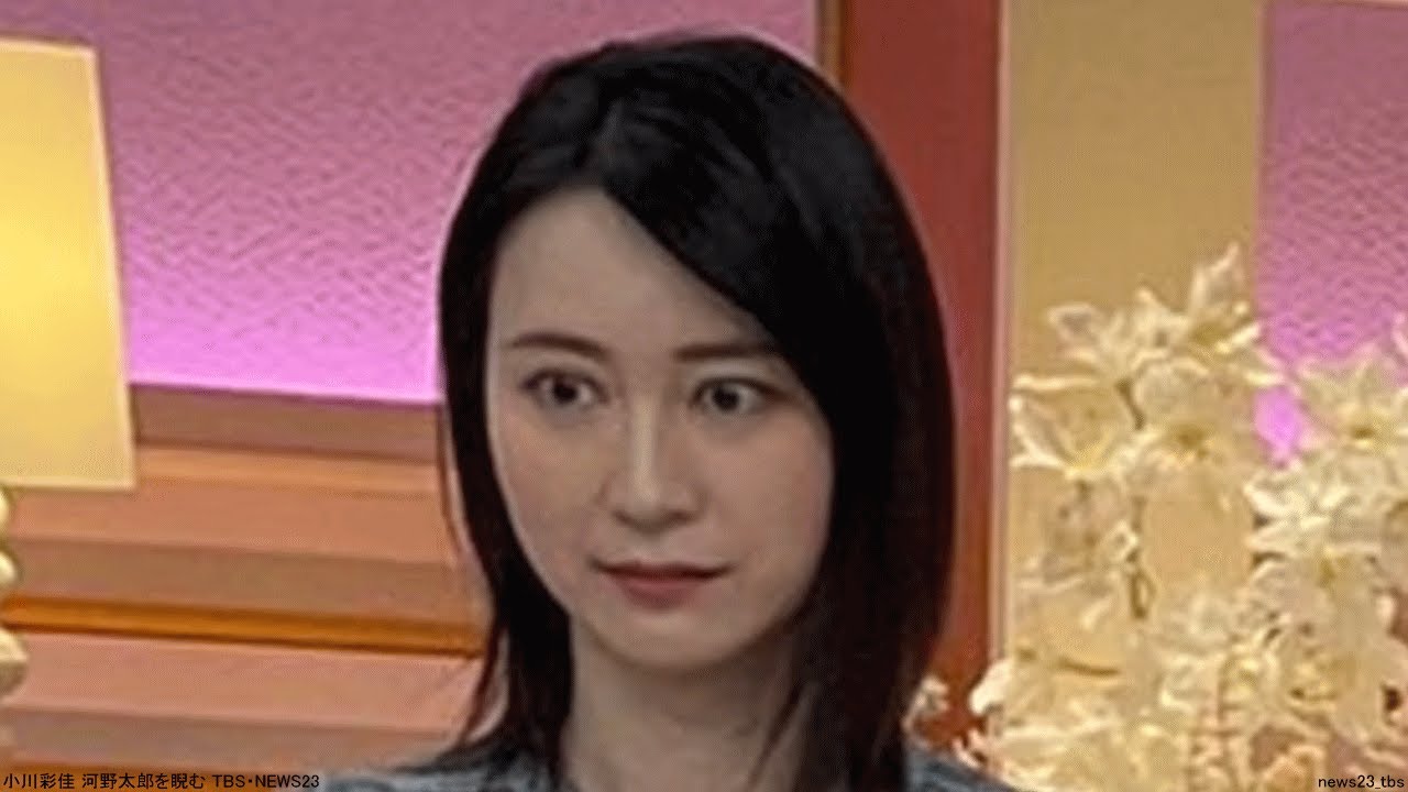 小川彩佳 河野太郎を睨む TBS・NEWS23 - Moe Zine