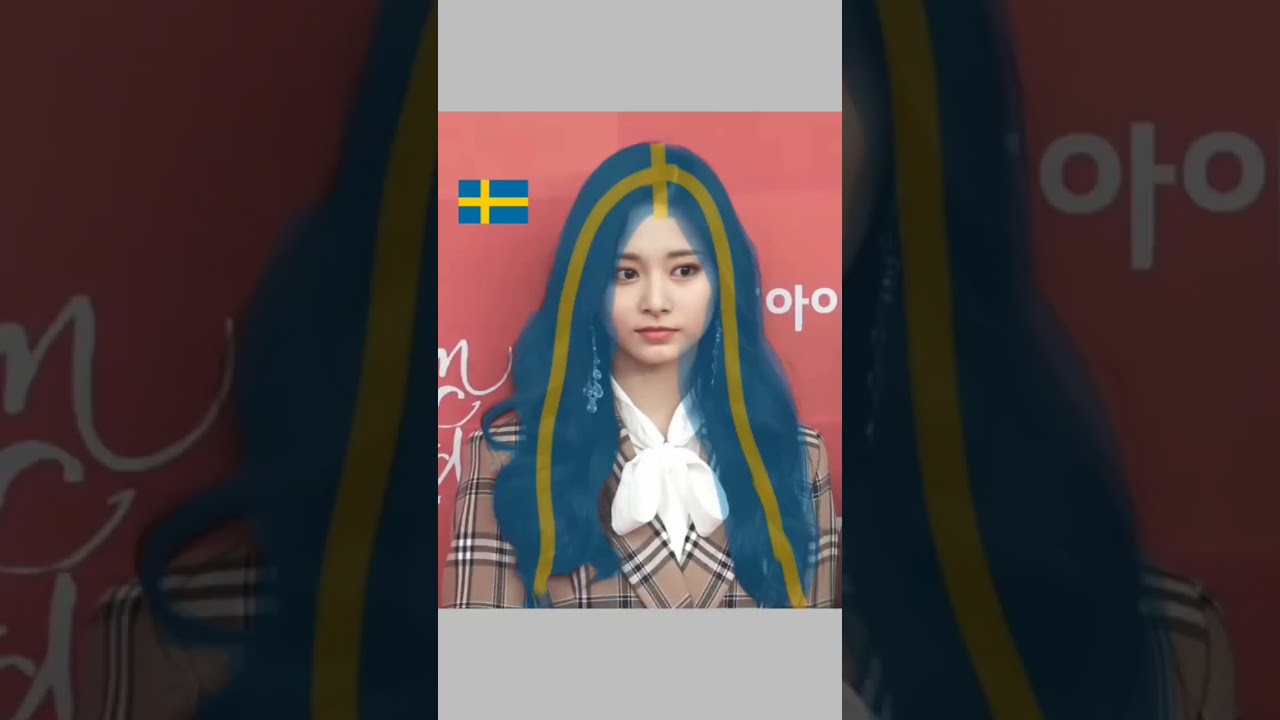 Tzuyu sweden flag edit #ibispaintx #shorts #short #tzuyu #twice # ...