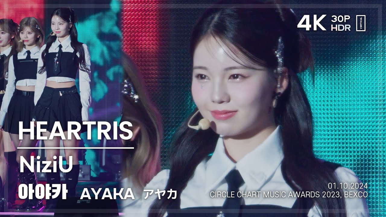 240110 니쥬 아야카 NiziU Ayaka アヤカ 🎧HEARTRIS 직캠 FANCAM @CCMA2023 4K30P HDR - Moe Zine