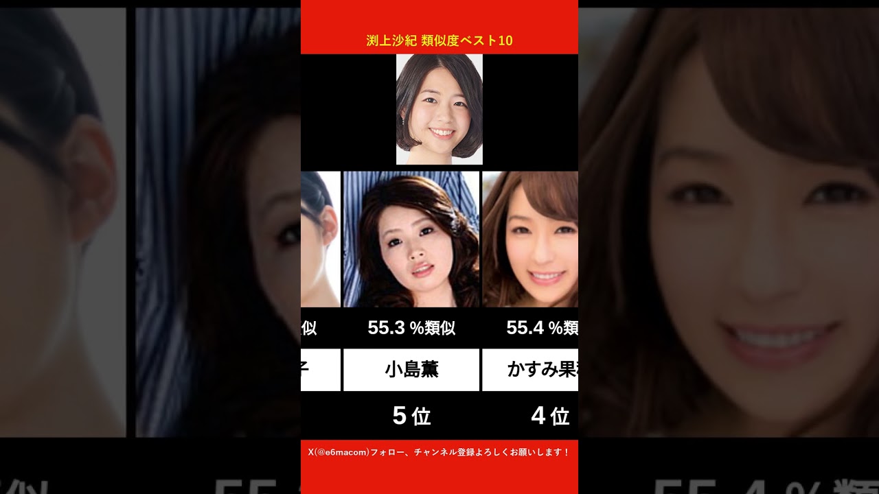 渕上沙紀に似てるAV女優ベスト10 【AI解析】 - Moe Zine