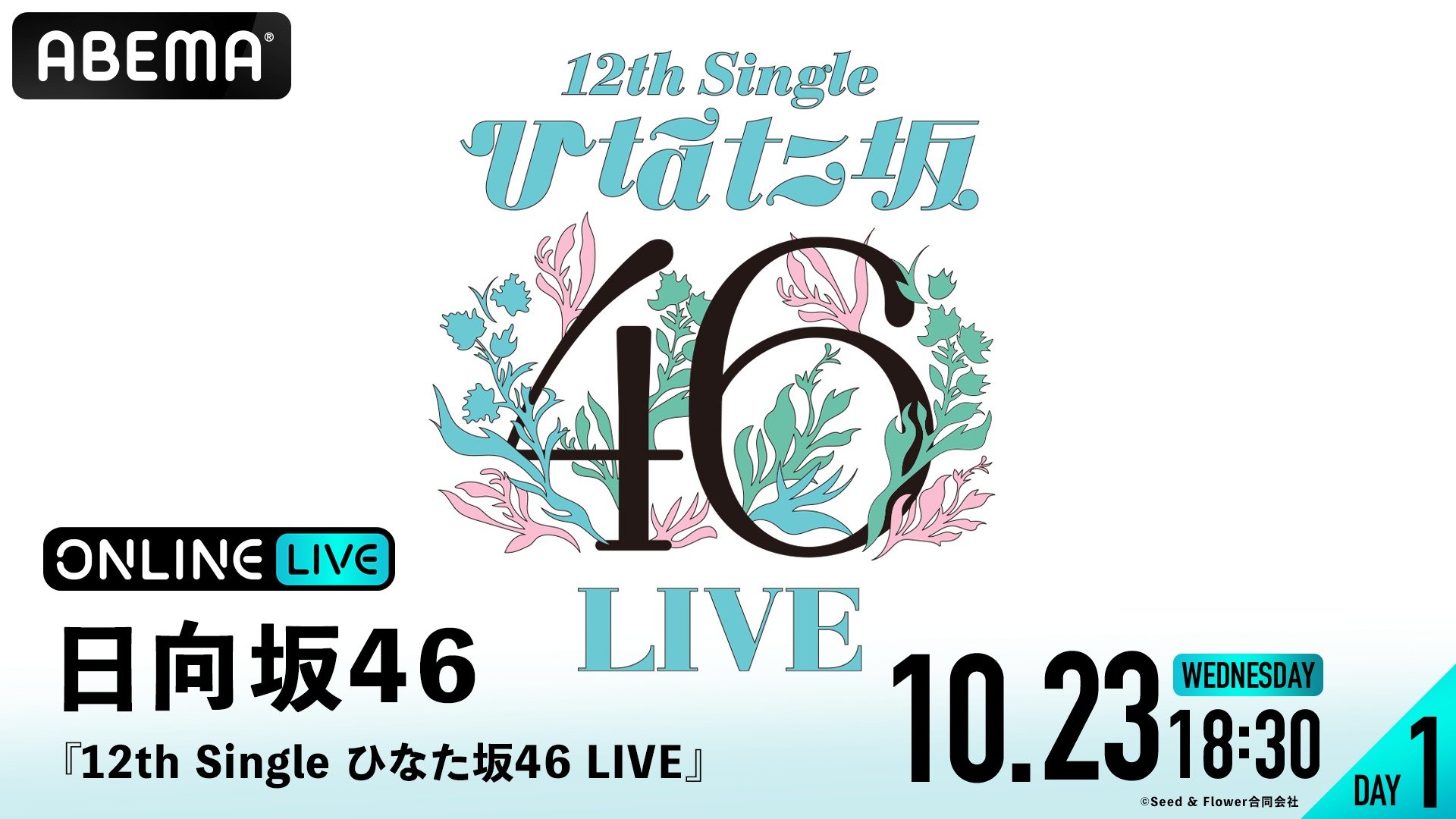 【ABEMA PPV】『12th Single ひなた坂46 LIVE』を10月23日・24日に生配信決定 チケット発売中 - Moe Zine