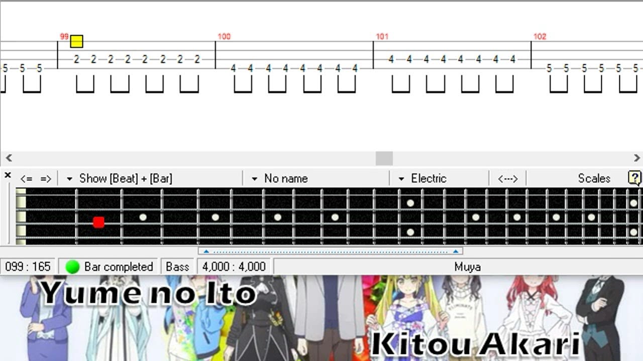 夢の糸 / 鬼頭明里 / ベース [TAB] Yume no Ito - Kitou Akari - Bass - Moe Zine