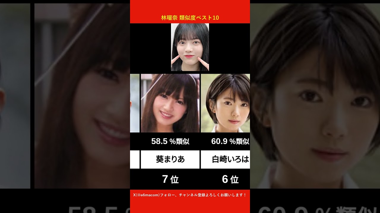林瑠奈に似てるAV女優ベスト10 【AI解析】 - Moe Zine