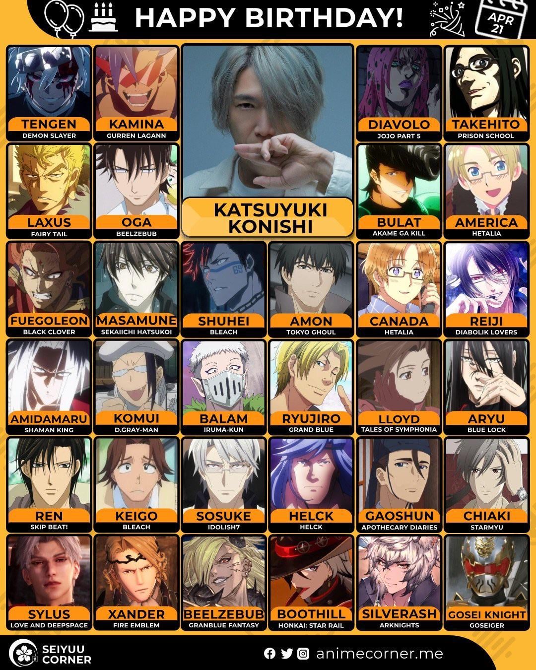 Happy 52nd birthday Katsuyuki Konishi! - Moe Zine